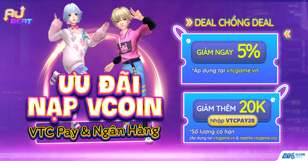 AU BEAT RA MẮT KÊNH NẠP TRỰC TIẾP QUA CHUYỂN KHOẢN, GIẢM 5% GIÁ VCOIN KHI NẠP QUA NGÂN HÀNG VÀ ...